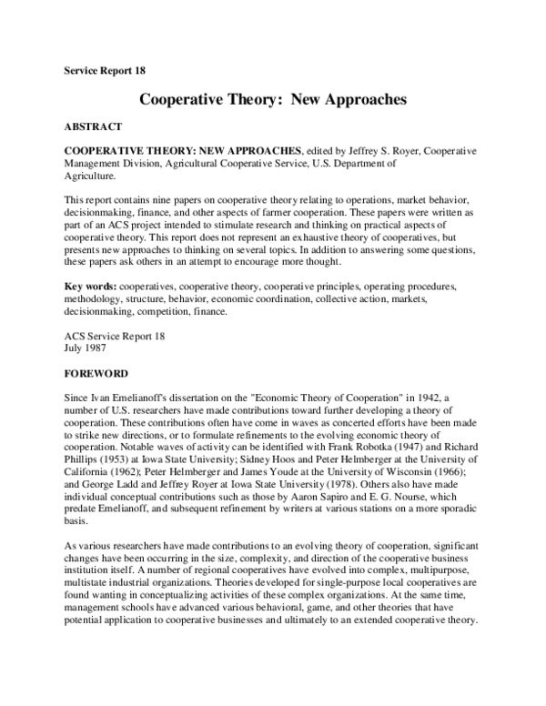 (PDF) Cooperative Theory: New Approaches