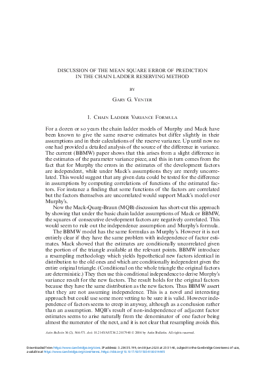 (PDF) Discussion of the Mean Square Error of Prediction in the Chain ...