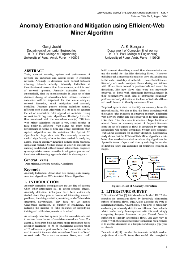Pdf Anomaly Extraction And Mitigation Using Efficient Web Miner Algorithm 8422