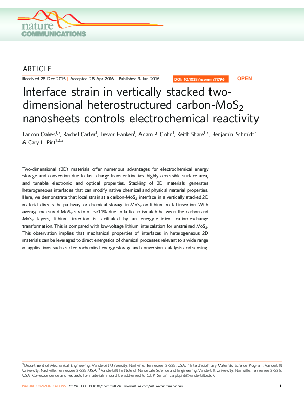 (PDF) Interface strain in vertically stacked two-dimensional ...