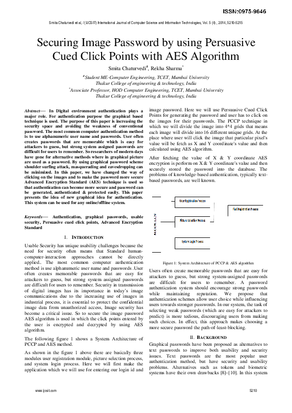 Pdf Securing Image Password By Using Persuasive Cued Click Points