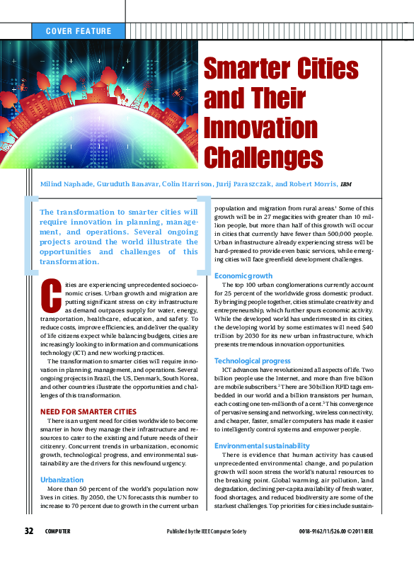 (PDF) Smarter Cities and Their Innovation Challenges