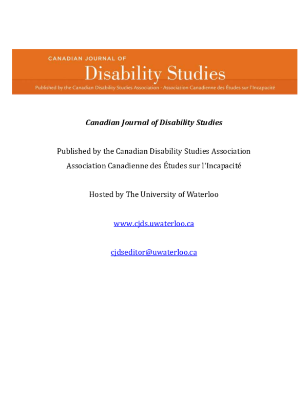 (PDF) Disability and Poverty: Stories that Resist Attitudinal Barriers ...