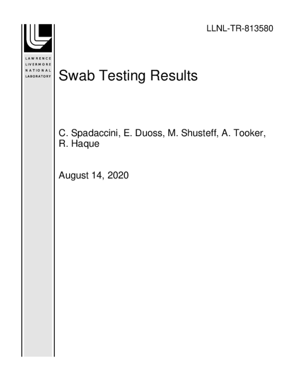 (PDF) Swab Testing Results