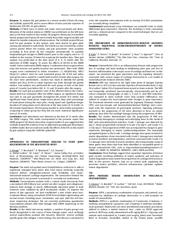 (PDF) Appa provides disease modification in preclinical osteoarthritis