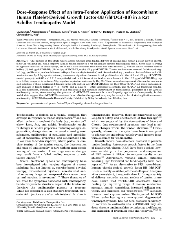 (PDF) Dose-response effect of an intra-tendon application of ...