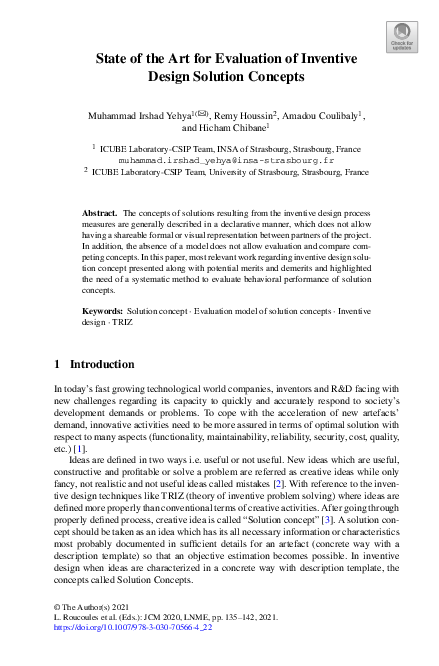 (PDF) Evaluating Inventive Design Solutions