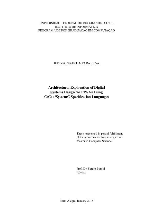 (PDF) Architectural exploration of digital systems design for FPGAs using C/C++/SystemC ...