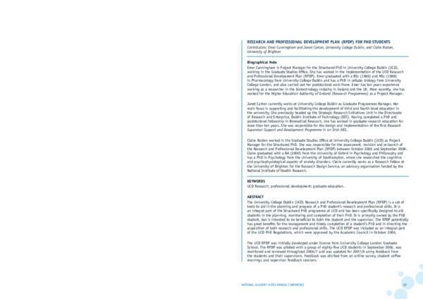 (PDF) Research and Professional Development Plan (RPDP) for PhD Students