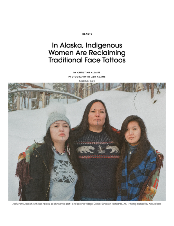 (PDF) (2022) "In Alaska, Indigenous Women Are Reclaiming Traditional ...