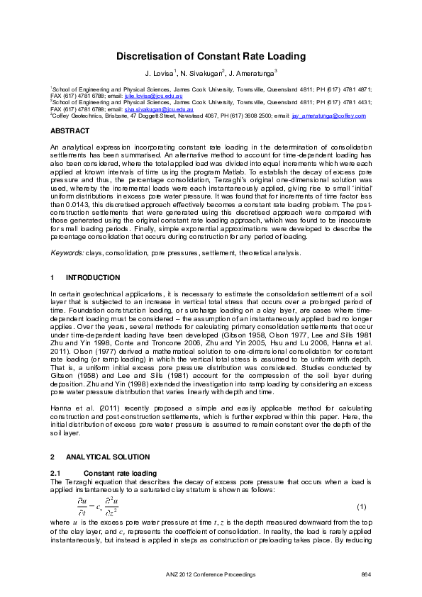 (PDF) Discretisation of constant rate loading
