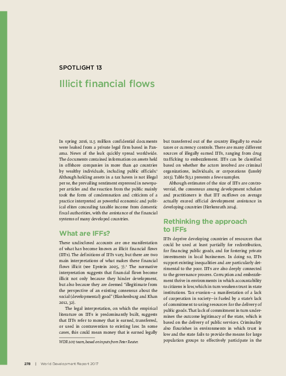 (PDF) Illicit financial flows