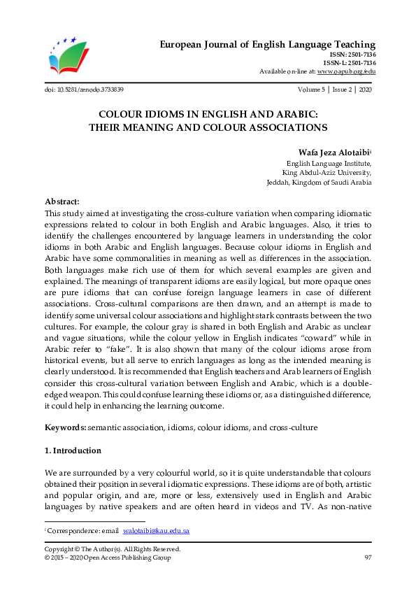(PDF) European Journal of English Language Teaching