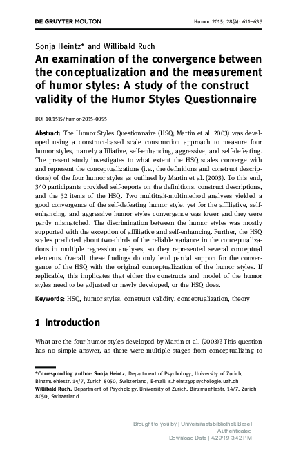 (PDF) An examination of the convergence between the conceptualization ...