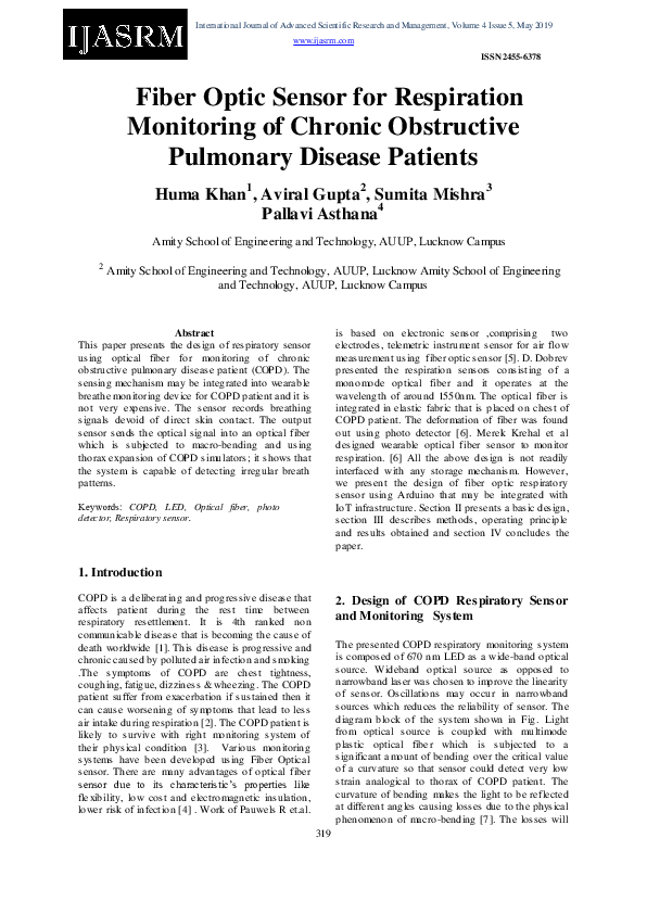 (PDF) Fiber Optic Sensor for Respiration Monitoring of Chronic ...