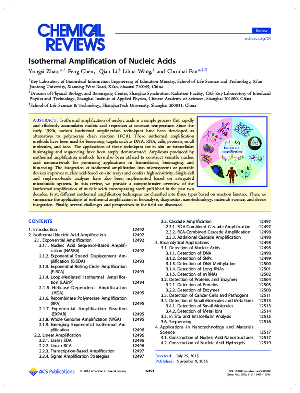 (PDF) Isothermal Amplification of Nucleic Acids