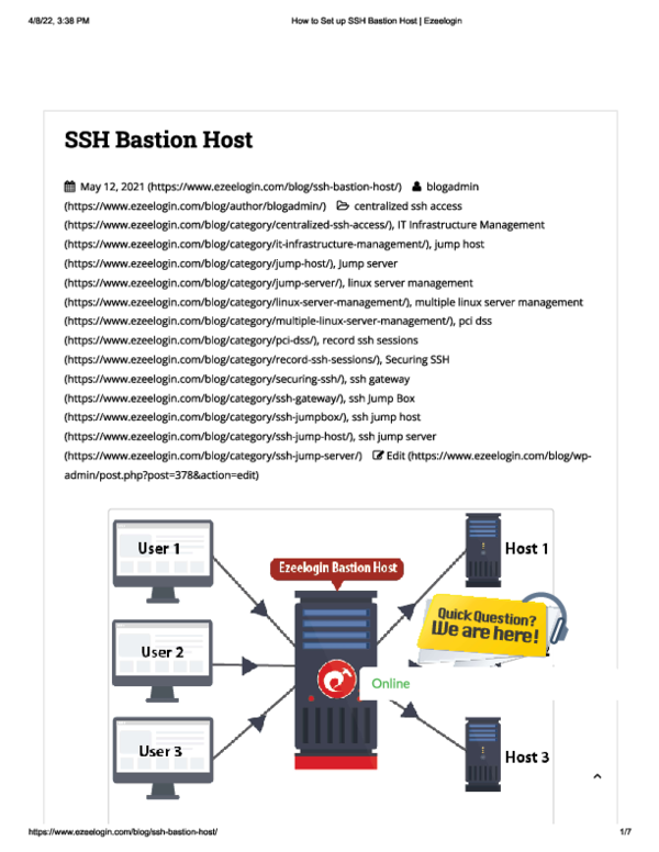 (PDF) How to SSH Through Bastion With Key [Tutorial] | Ezeelogin | Ezee Login - Academia.edu
