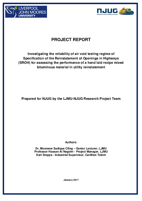 (PDF) Investigating the reliability of air void testing regime of ...