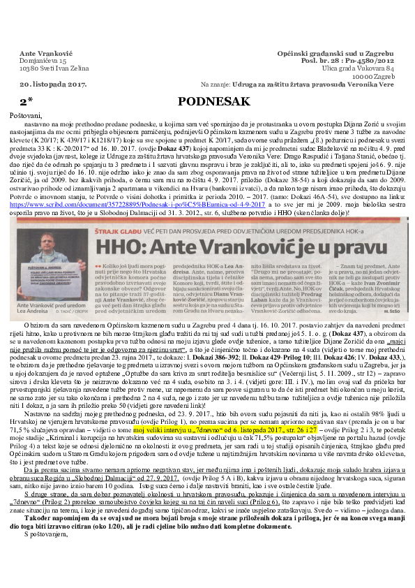 (PDF) Podnesak 20 10 2017 | Ante Vranković - Academia.edu