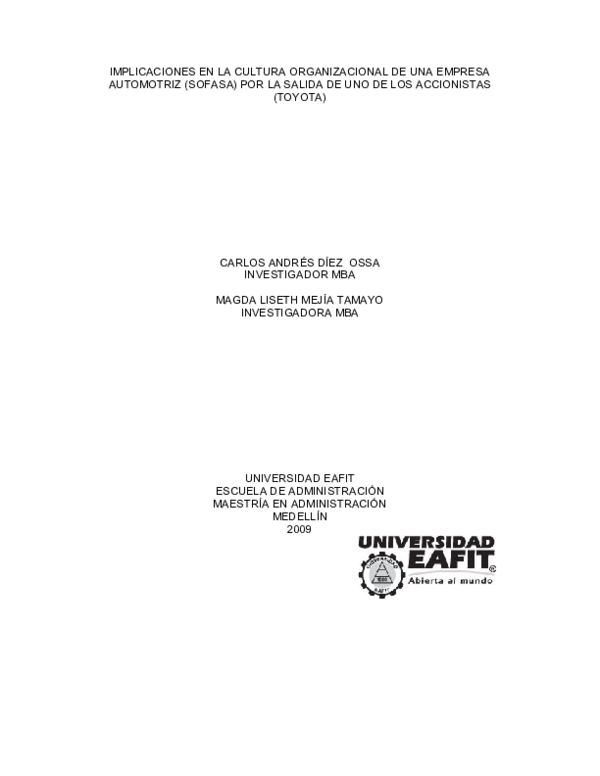 (PDF) Implicaciones en la cultura organizacional de una empresa ...