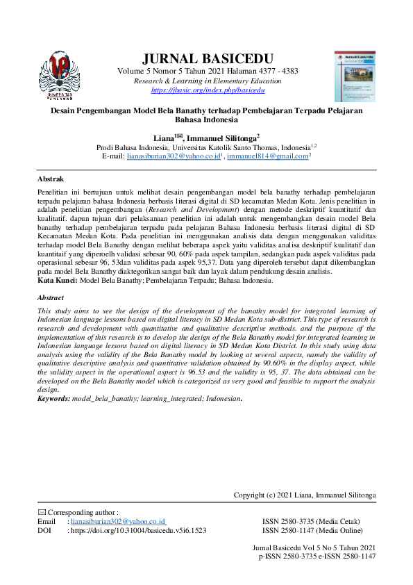 (PDF) Desain Pengembangan Model Bela Banathy terhadap Pembelajaran ...