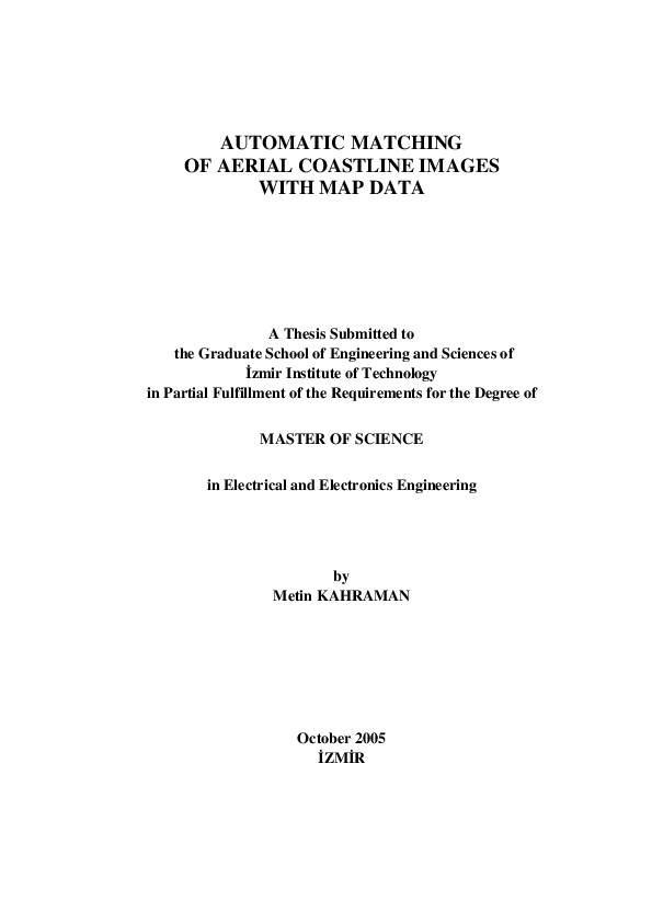 (PDF) Automatic matching of aerial coastline images with map data