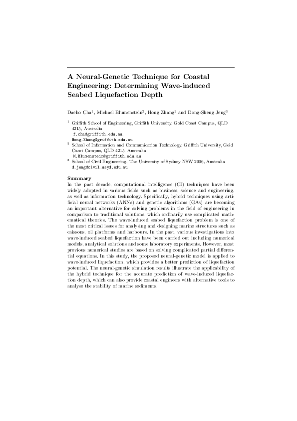 (PDF) Neural-Genetic Model for Seabed Liquefaction