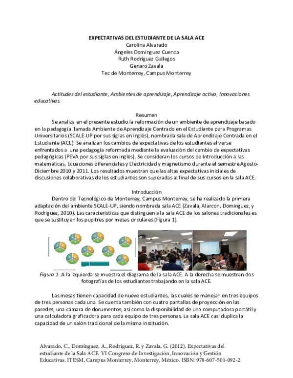 (PDF) Expectativas Del Estudiante De La Sala Ace