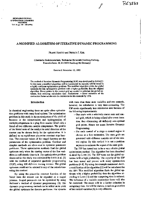 (PDF) A Modified Algorithm Of Iterative Dynamic Programming | Frerich Keil - Academia.edu