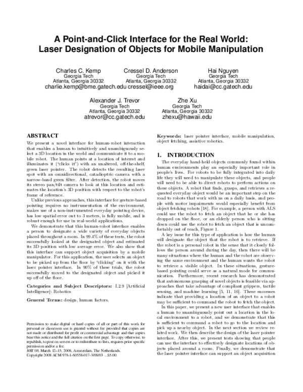 (PDF) A point-and-click interface for the real world | Hai Nguyen ...