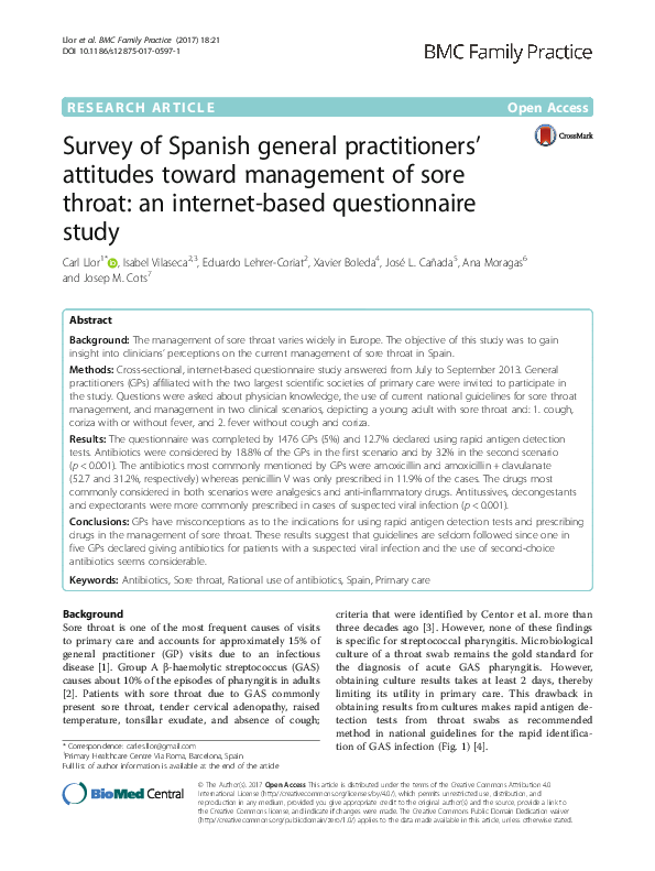 PDF Survey Of Spanish General Practitioners Attitudes Toward pdf-survey-of-spanish-general-practitioners-attitudes-toward