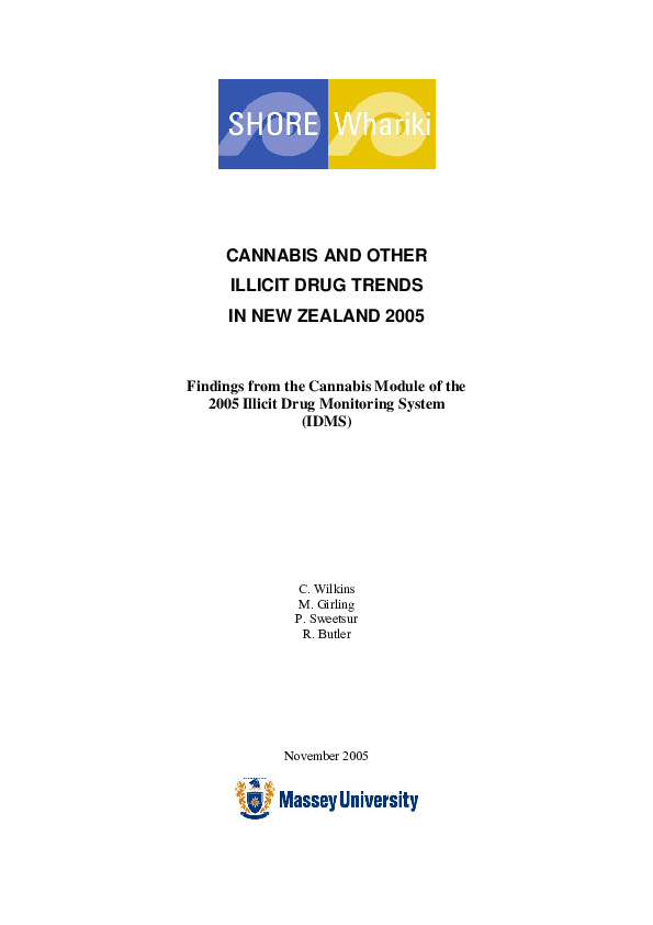 (PDF) Cannabis and Other Illicit Drug Trends in New Zealand 2005 ...