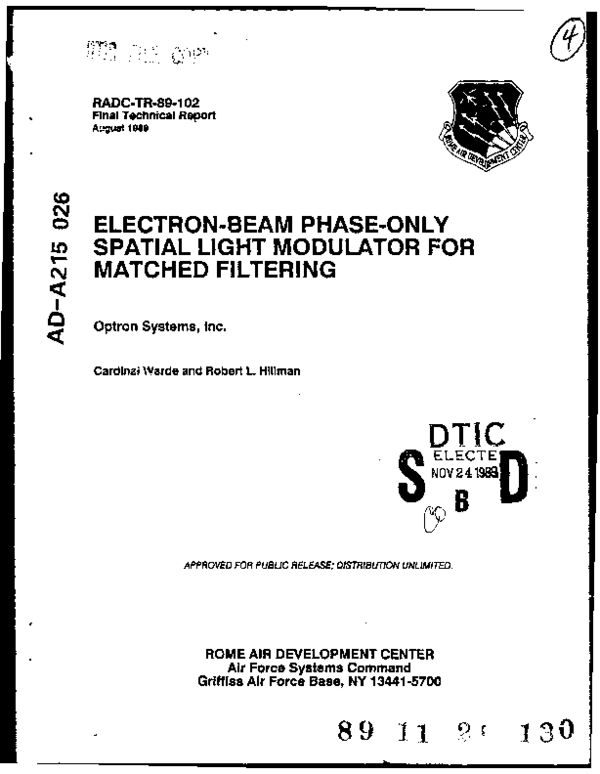 (PDF) Electron-Beam Phase-Only Spatial Light Modulator for Matched ...