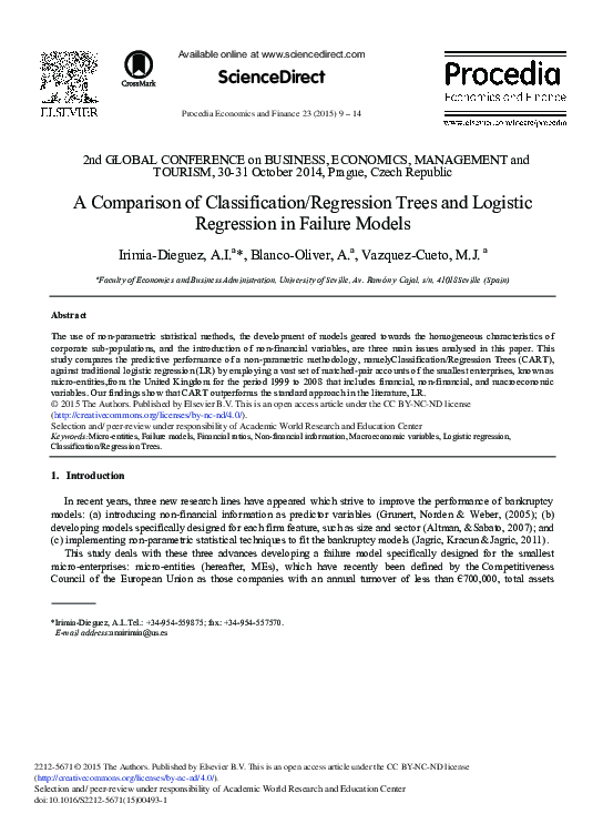 (PDF) A Comparison of Classification/Regression Trees and Logistic ...