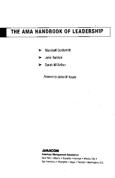 (PDF) The AMA Handbook of Leadership