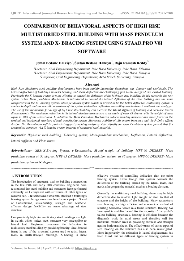(PDF) Comparison of Behavioral Aspects of High Rise Multistoried Steel ...