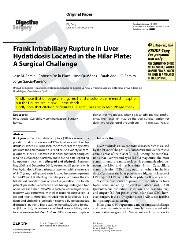 (PDF) Frank Intrabiliary Rupture in Liver Hydatidosis Located in the ...