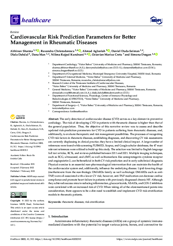 (PDF) Cardiovascular Risk Prediction Parameters for Better Management ...