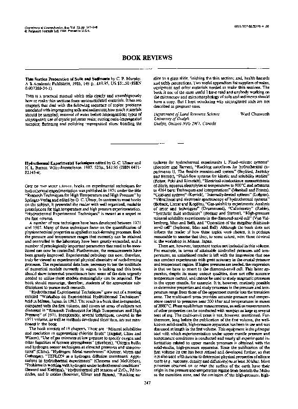 (PDF) Thin section preparation of soils and sediments