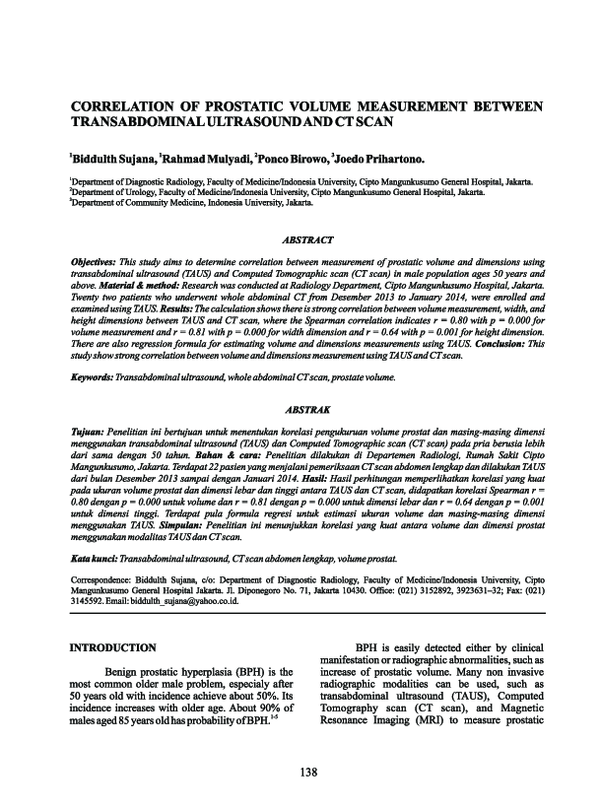 (PDF) Correlation of Prostatic Volume Measurement Between ...