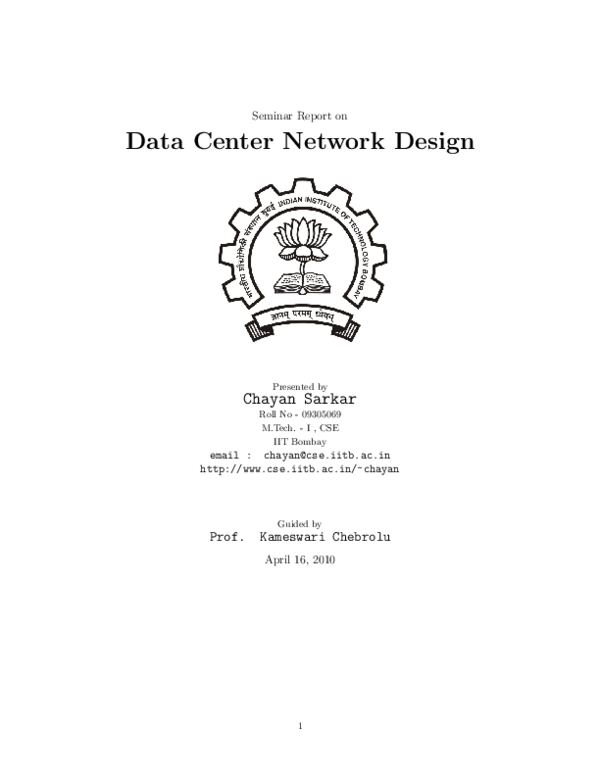 (PDF) Data Center Network Design