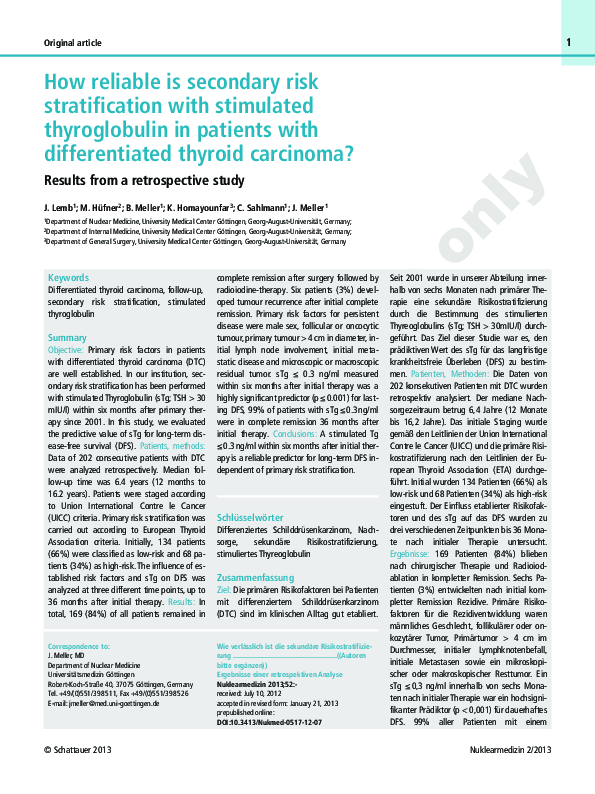 (PDF) How reliable is secondary risk stratification with stimulated ...
