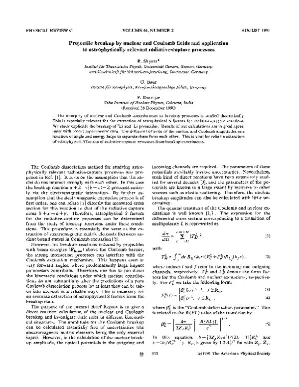 (PDF) Projectile breakup by nuclear and Coulomb fields and application ...