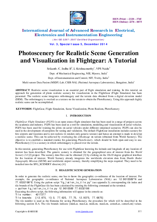 (PDF) Photoscenery for Realistic Scene Generationand Visualization in ...