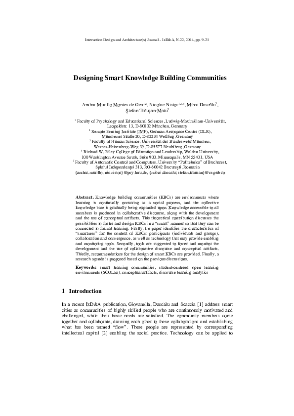 (PDF) Smart communities in virtual reality: design approaches for academic education