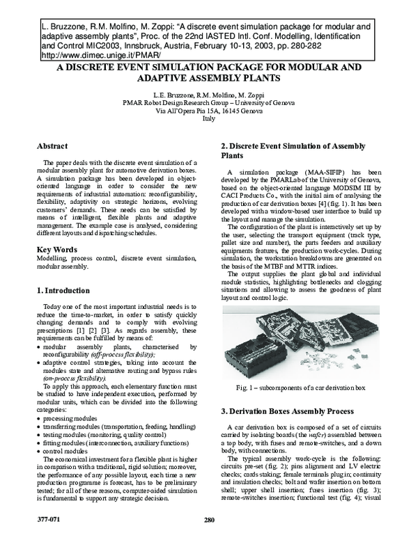 (PDF) A Discrete Event Simulation Package for Modular and Adaptive ...