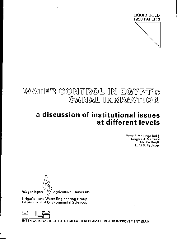 (PDF) A Discussion of Institutional Issues a T Different Levels