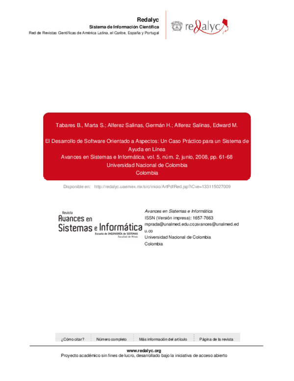 (PDF) El Desarrollo de Software Orientado a Aspectos: Un Caso Pr ctico para un Sistema de Ayuda ...