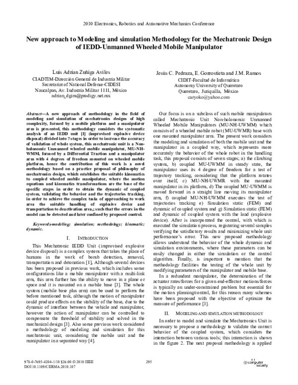 Pdf New Approach To Modeling And Simulation Methodology For The Mechatronic Design Of Iedd