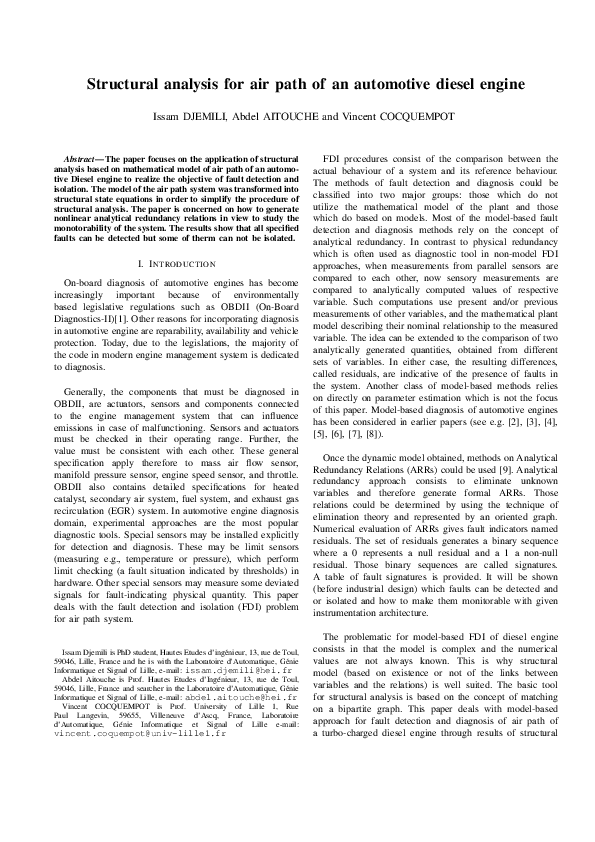 (PDF) Structural analysis for air path of an automotive diesel engine
